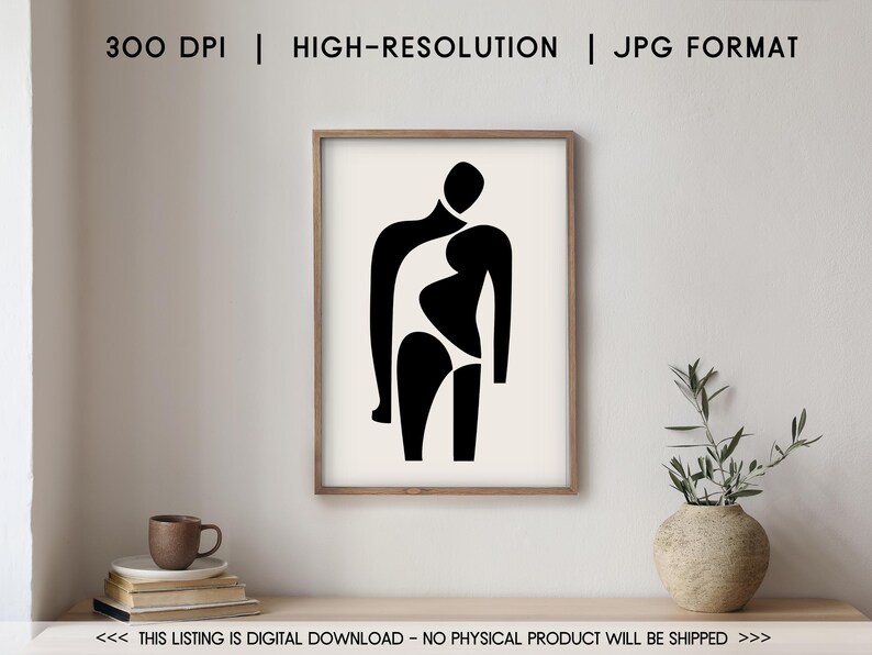 Abstract Human Figures | Set of 5 | Matisse-inspired Silhoutte Cutout ...