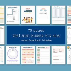 Printable 2024 ADHD Planner for Kids | Digital Planner ADHD for Kids ...