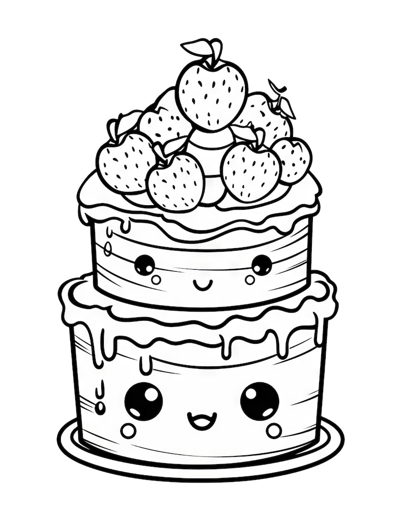 70+ Printable Cute Dessert/sweets Coloring Pages | Printable Sweets and ...