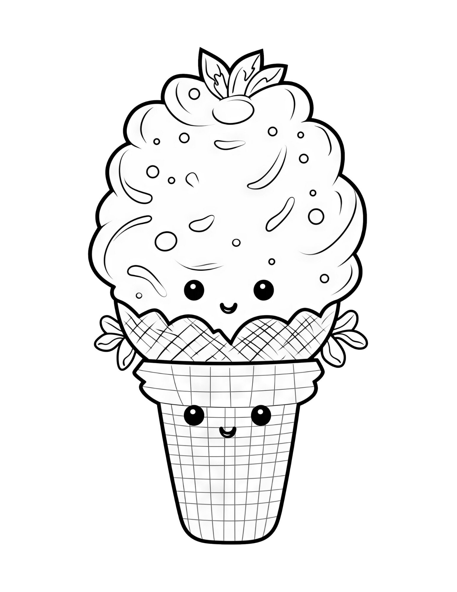 70+ Printable Cute Dessert/sweets Coloring Pages | Printable Sweets and ...