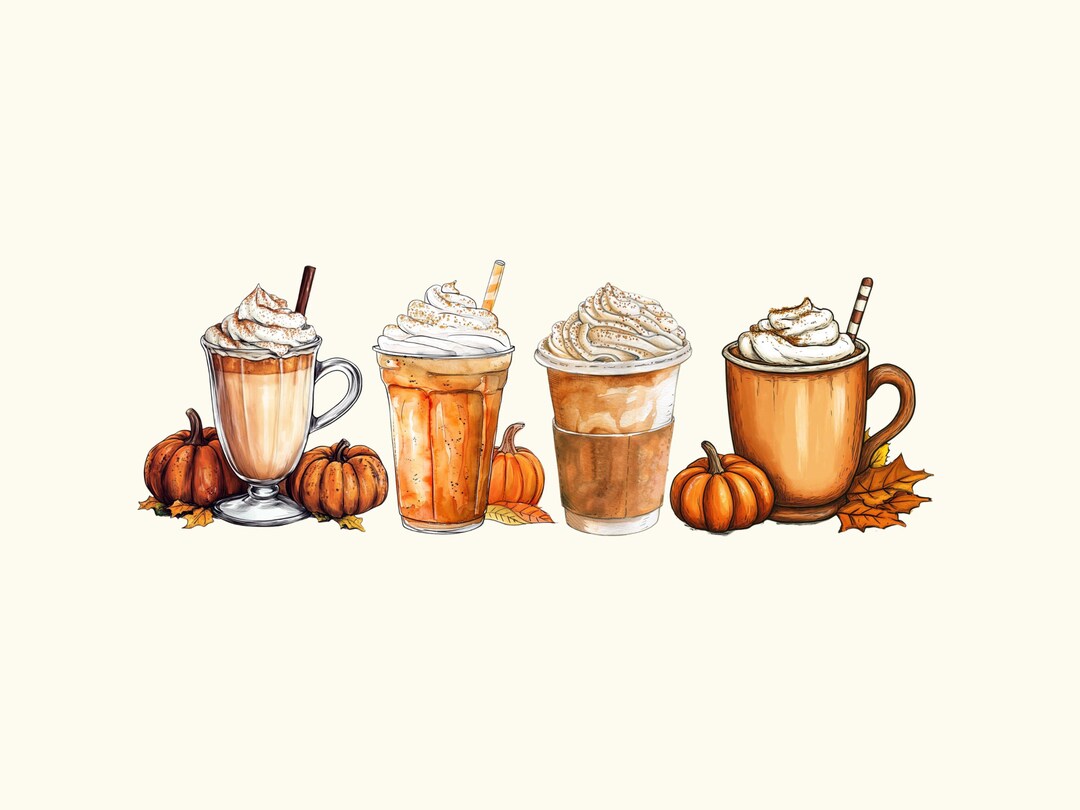 Pumpkin Spice Latte Fall Coffee PNG Iced Pumpkin Spice Latte Hot Warm ...