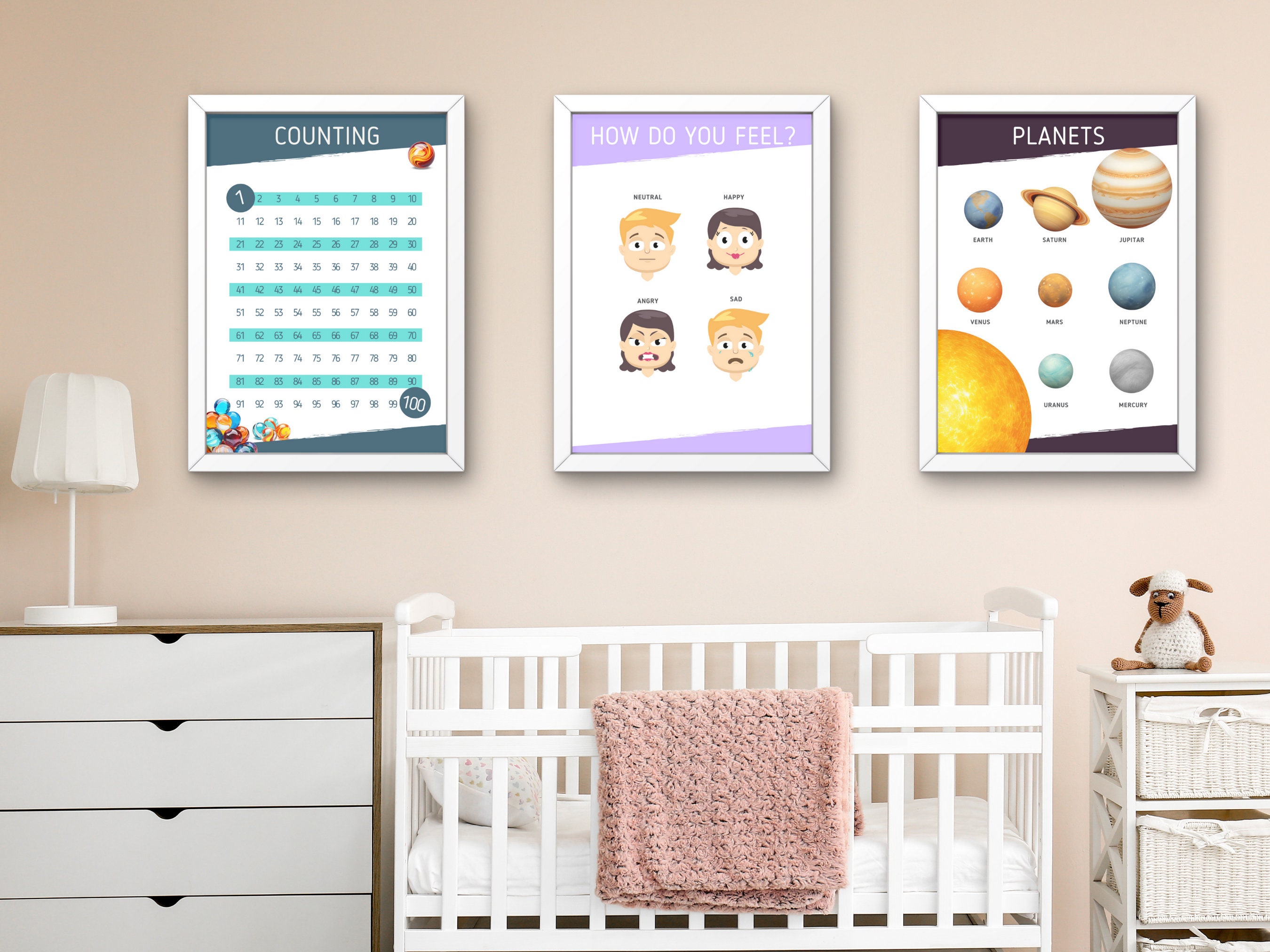 Set of 12 Educational Posters for Preschool | 12 Learning Posters for ...
