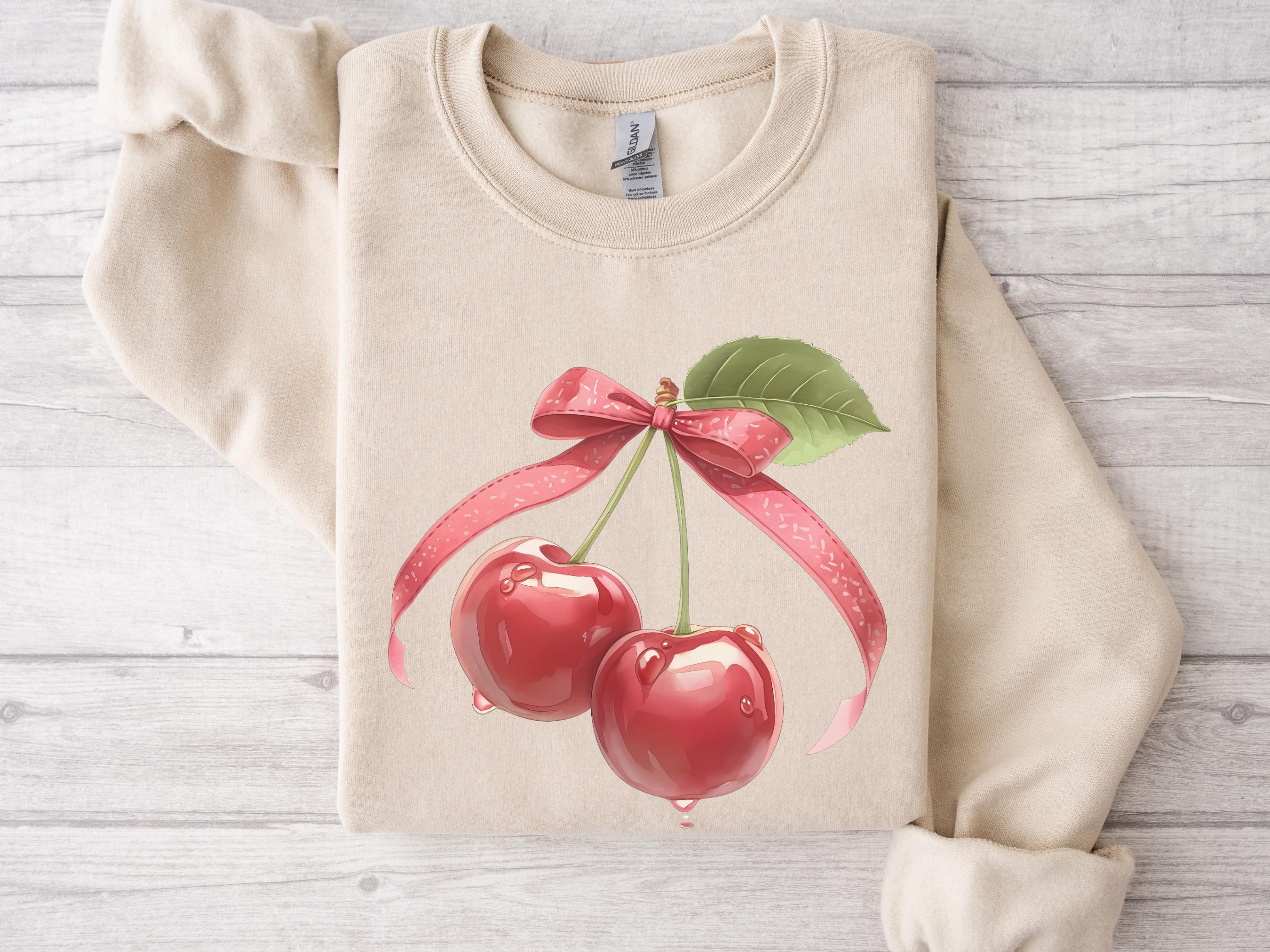 Coquette Cherries Design for Shirt Cherry Bow Shirt Design Cherry ...
