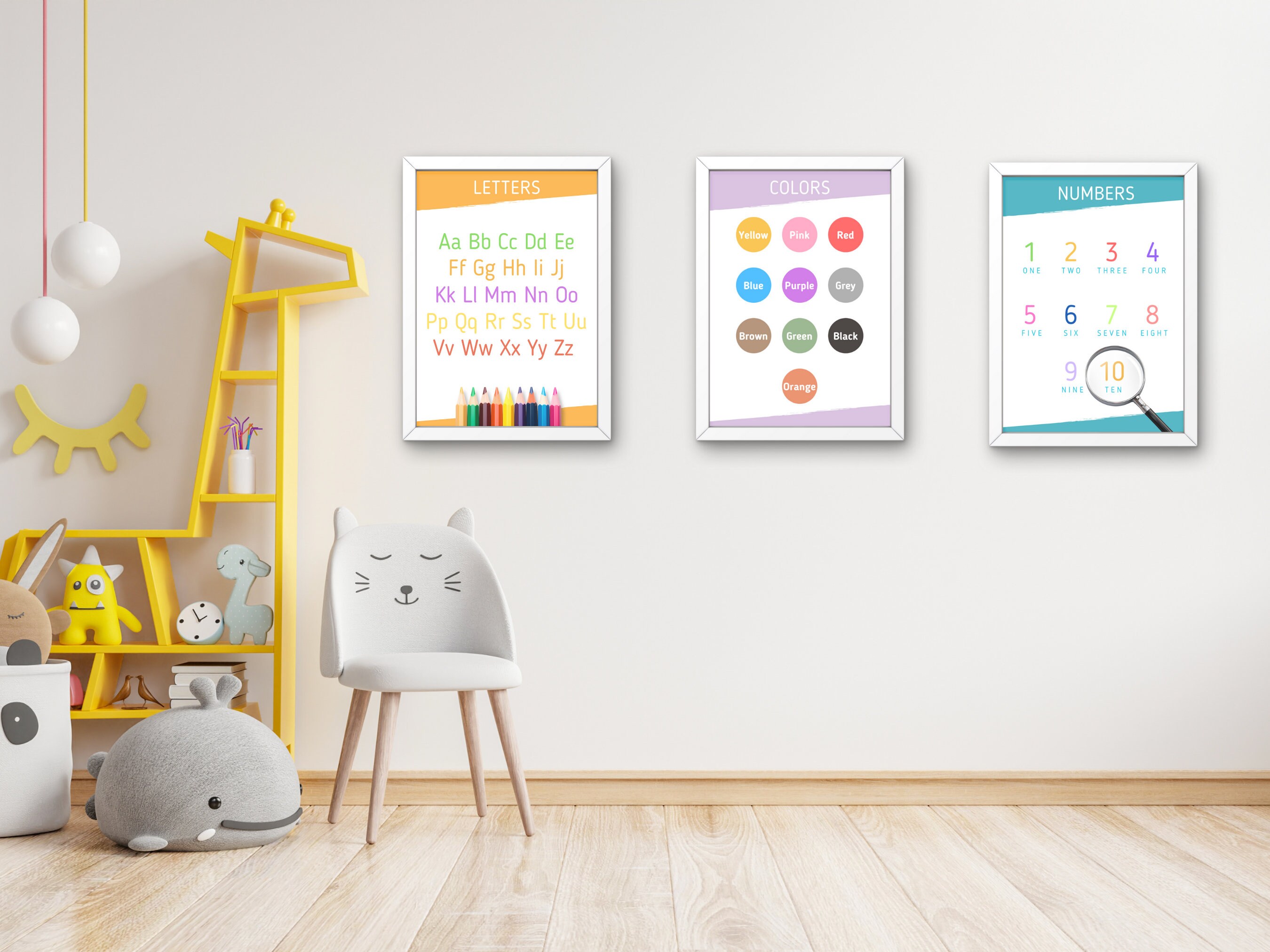 Set of 12 Educational Posters for Preschool | 12 Learning Posters for ...