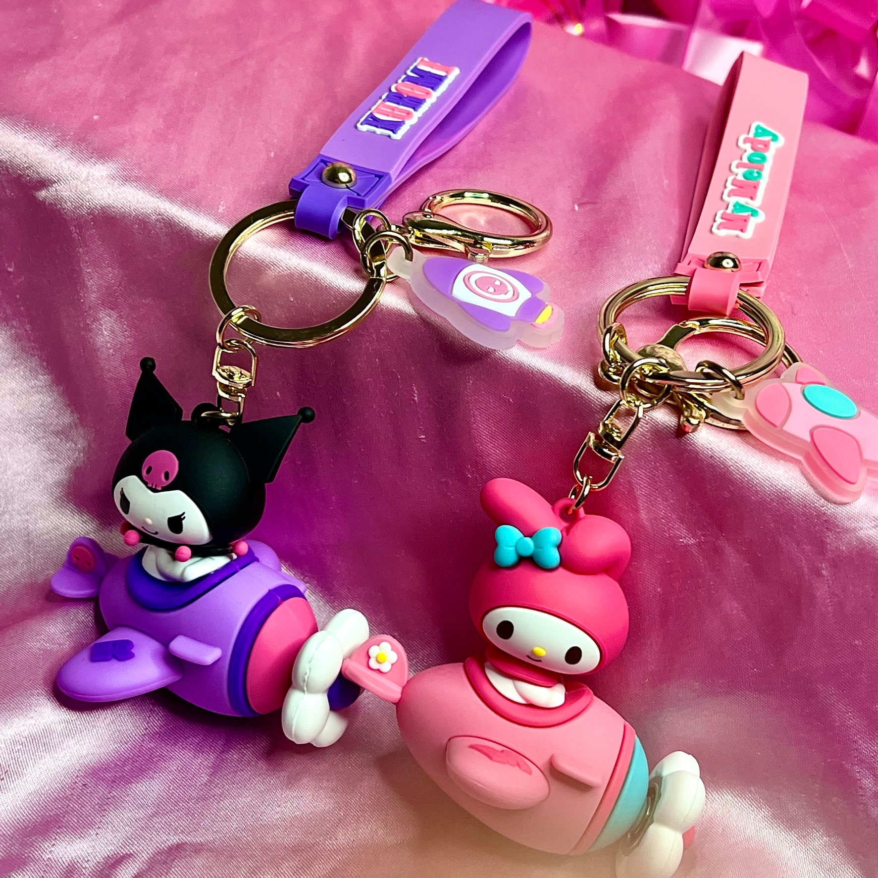 Kuromi and My Melody Fidget Spinner Keychains Interactive Cute - Etsy