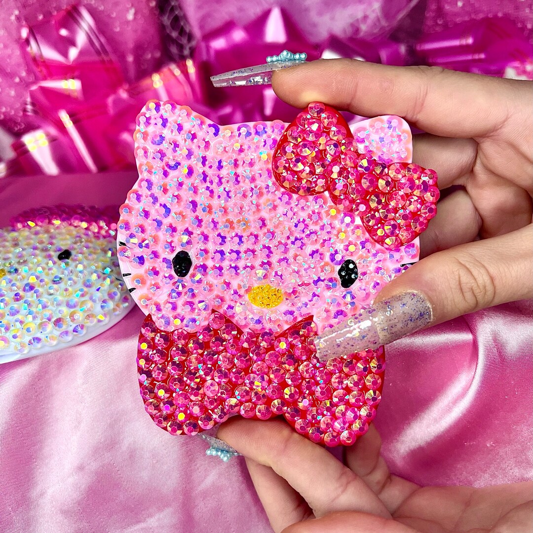 Hello Kitty Bedazzled Mirror & Brush Set Compact Sparkling - Etsy
