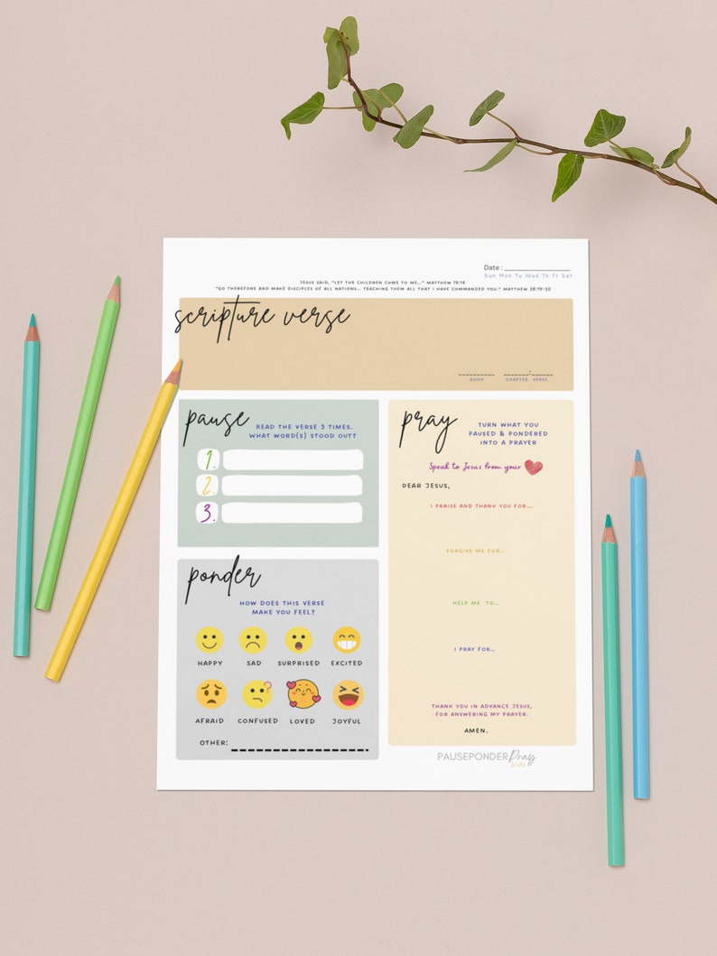 Printable Bible Journal for Kids - Etsy