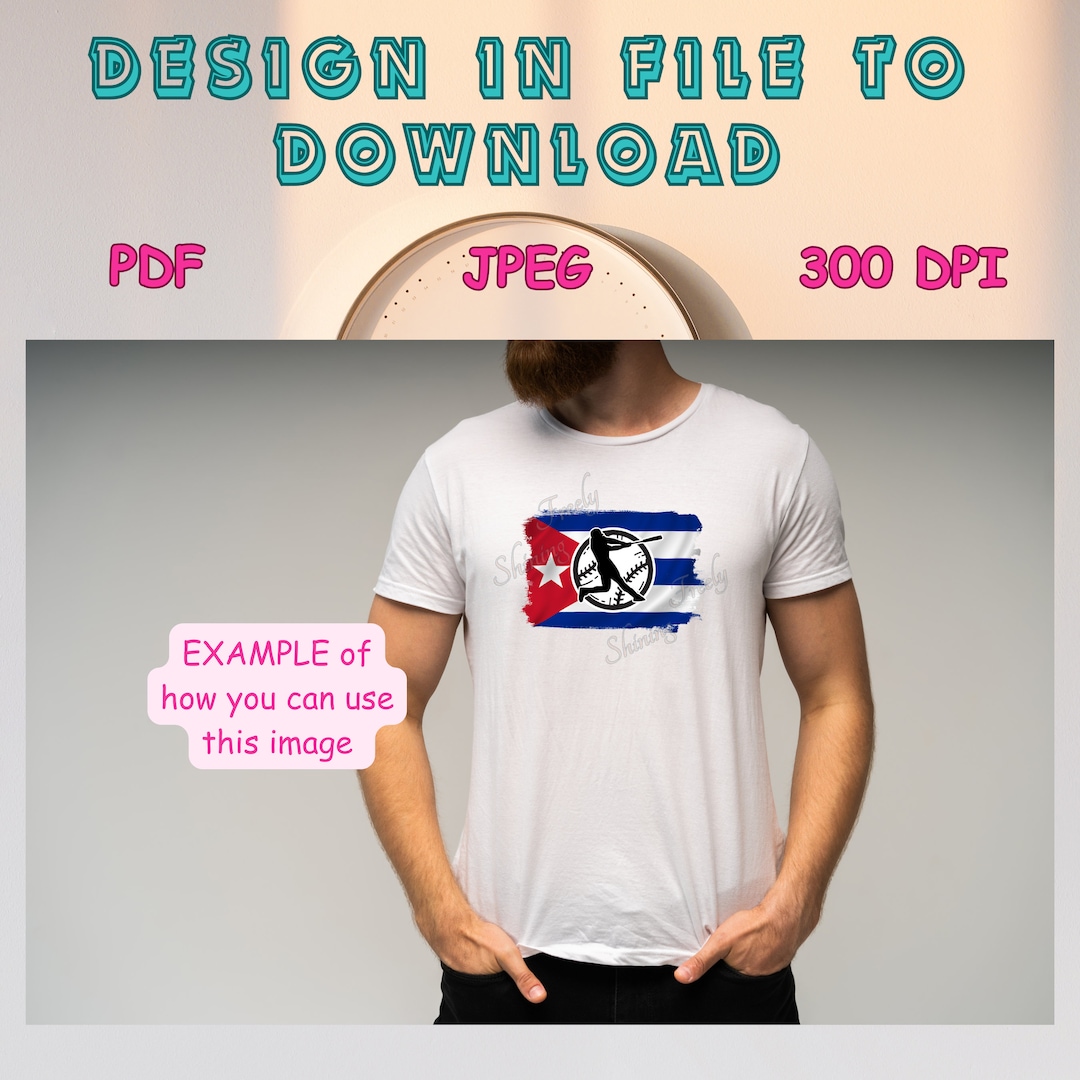 Havana Cuba Baseball Graphic Design | Cuban Flag Flames PNG, JPG ...