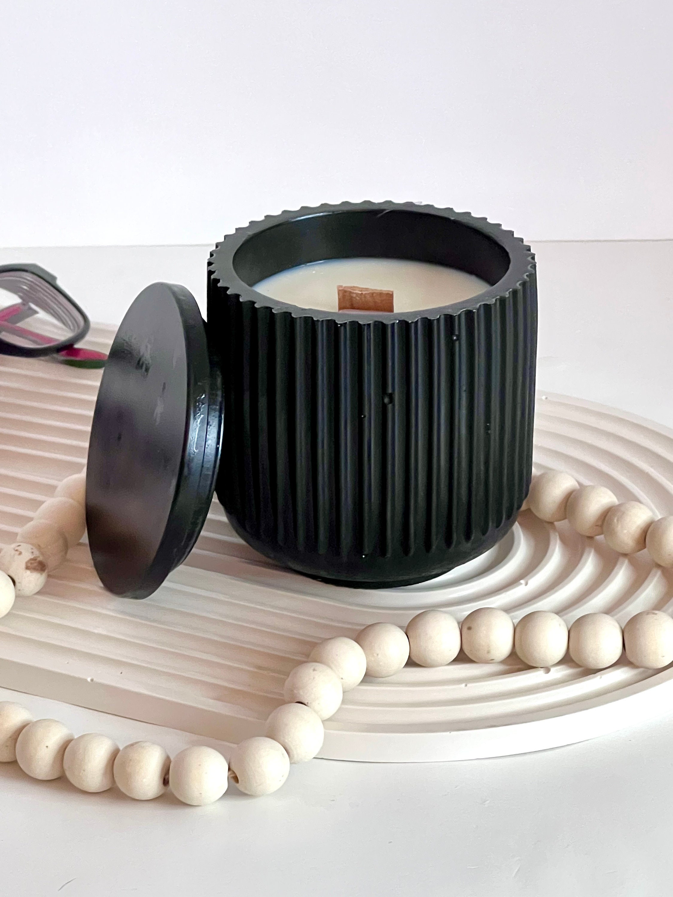 Handcrafted Ridge Concrete Candle Jars, Candle-making Vessels ...