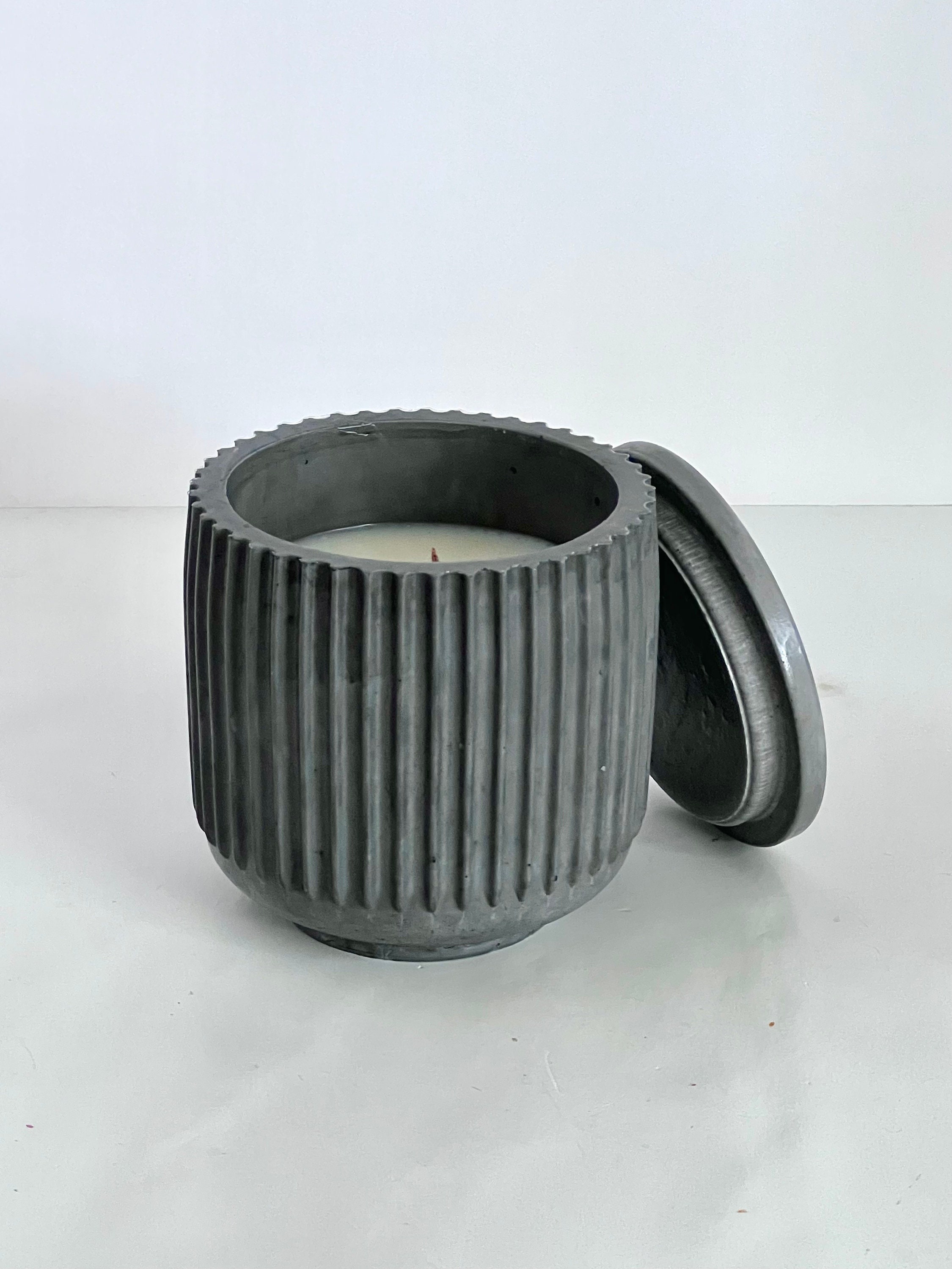 Handcrafted Ridge Concrete Candle Jars, Candle-making Vessels ...