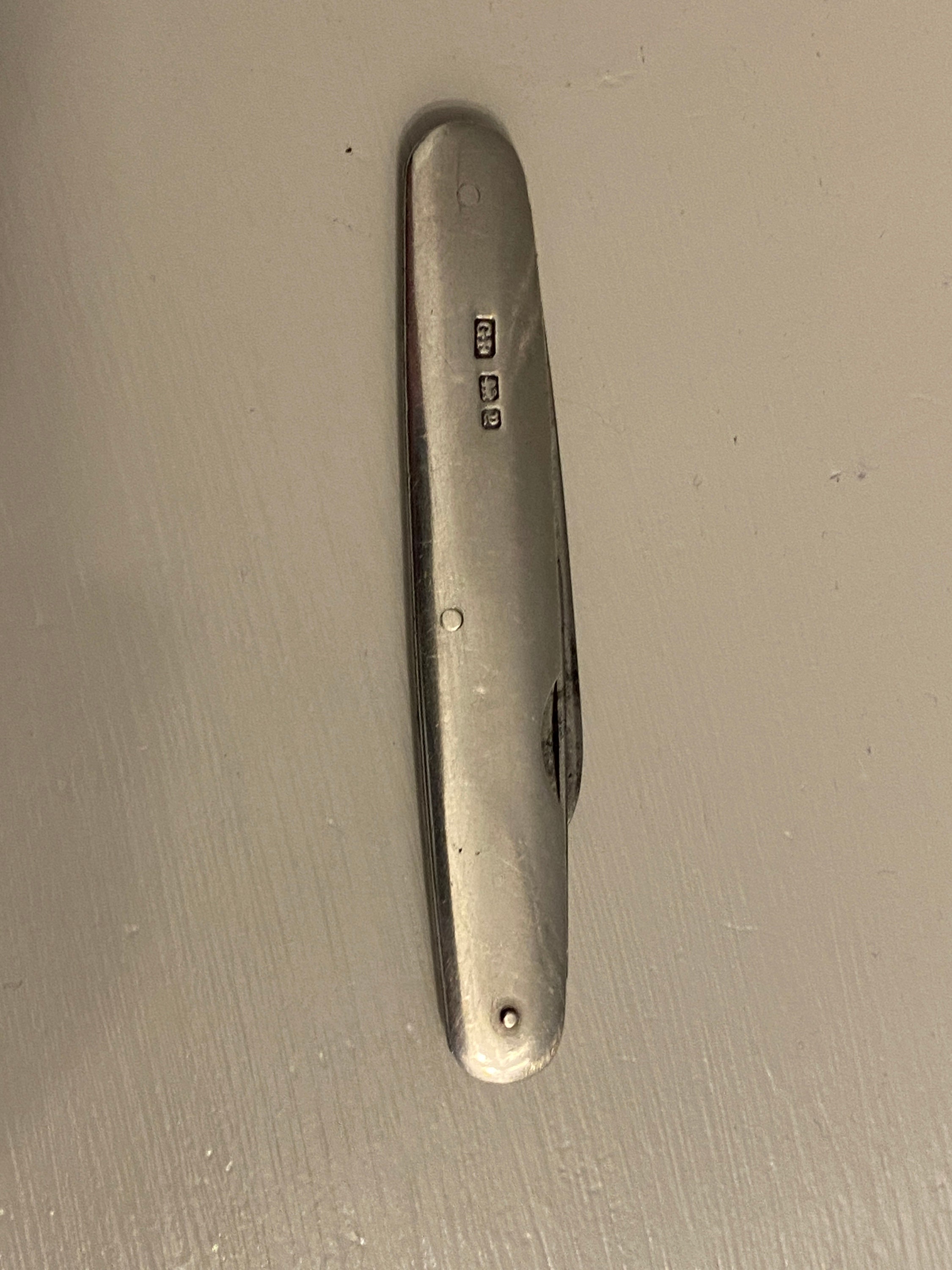 Solid Silver Pocket Knife Antique Hallmarked 1916 2 Inch Blade - Etsy