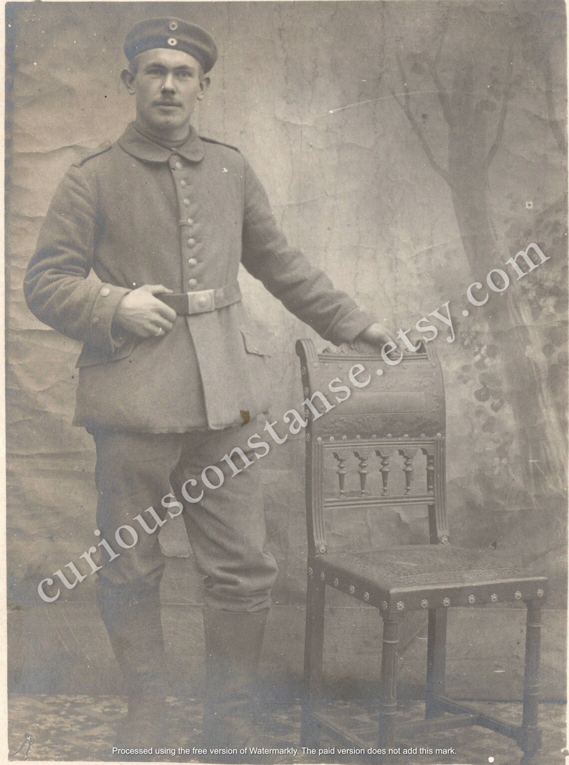 WW1 1914 1916 Imperial German Photo Postcard, Uniform Feldmutze, Named ...