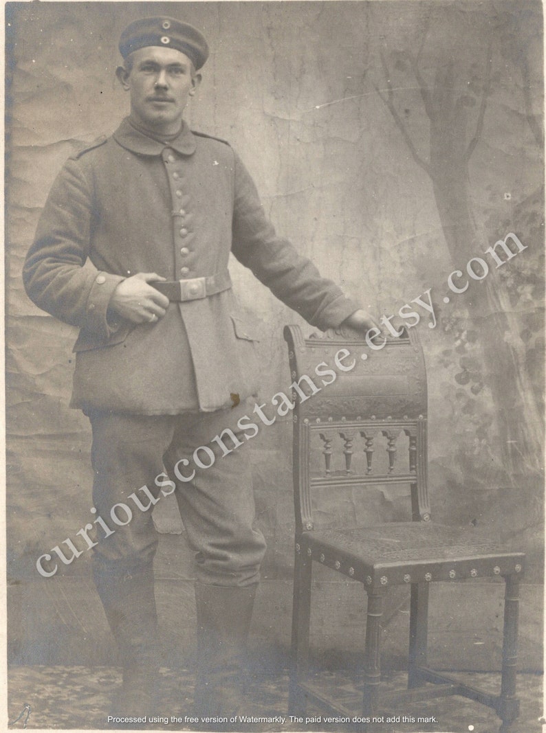 WW1 1914 1916 Imperial German Photo Postcard, Uniform Feldmutze, Named ...