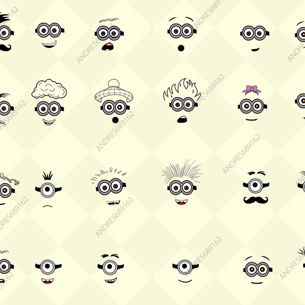 Minion Face Png - Etsy