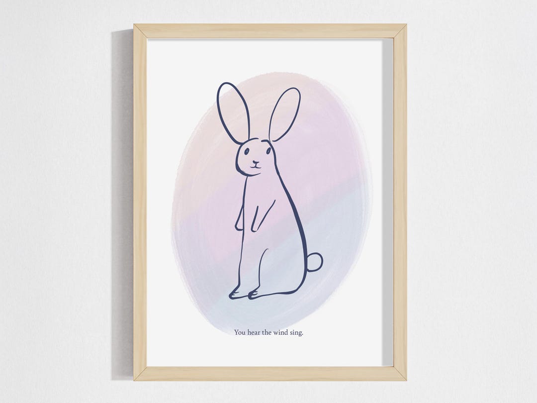Rabbit Printable Poster for Kids, Bunny Easter Wall Art, Affirmation ...
