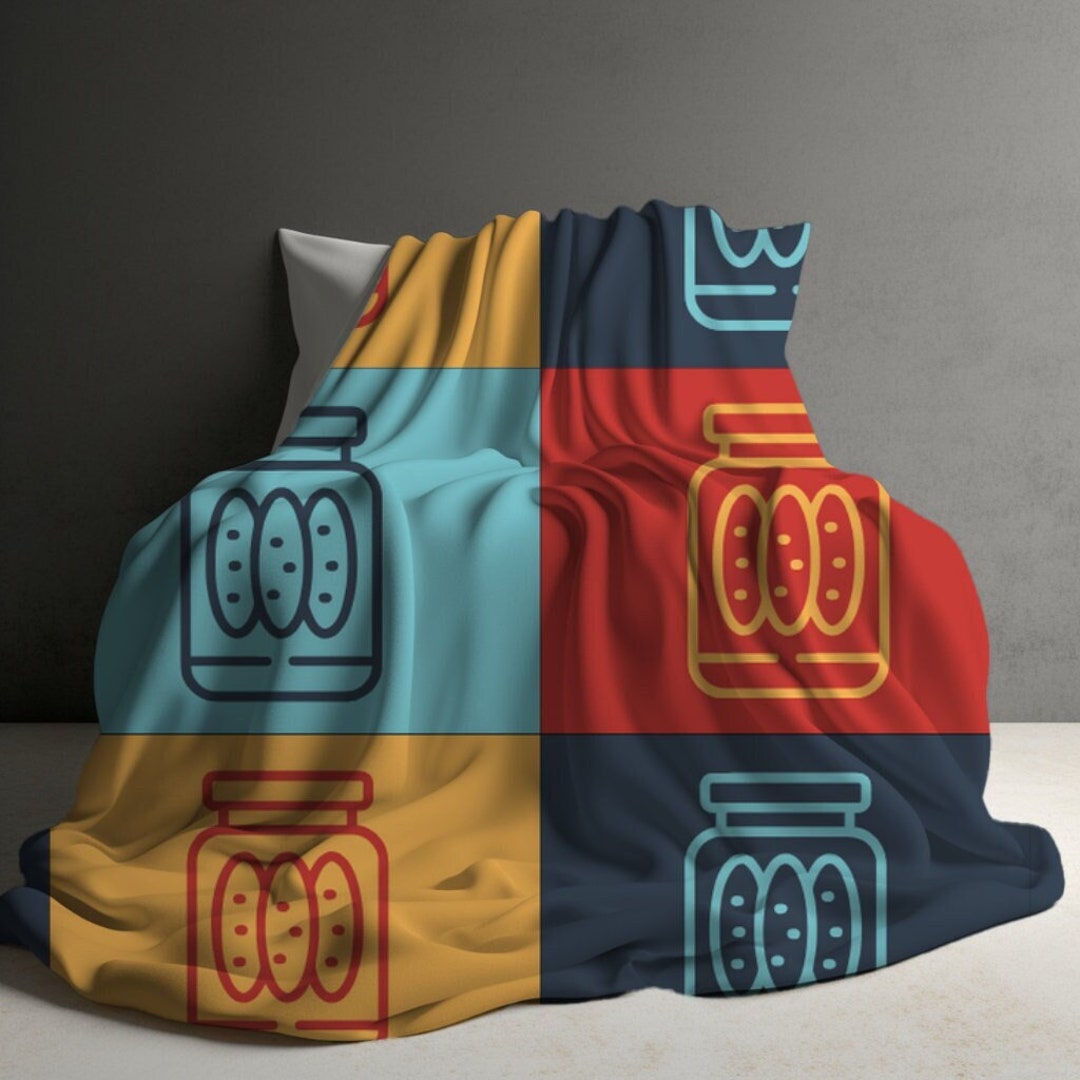 Colorfull Pickle Blanket Pickle Lover Blanket Gift Just Love Pickles ...