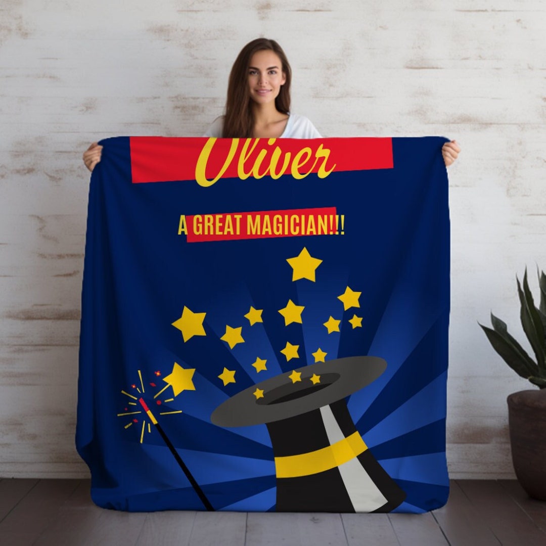 Personalized Magician Blanket Magic Blanket Magician Gift Magical Baby ...