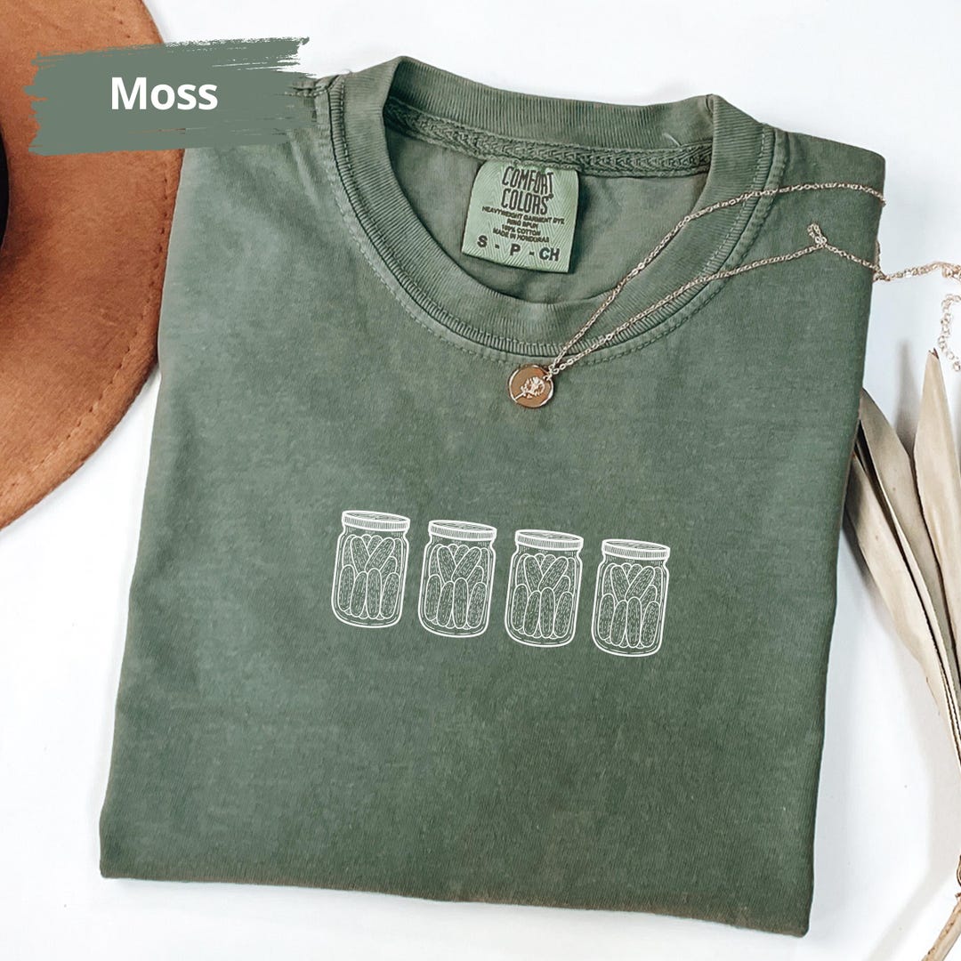 Comfort Colors® Minimalist Pickle Shirt, Trendy Pickle Tee, Pickle Lover Gift, Pickle Crewneck ...