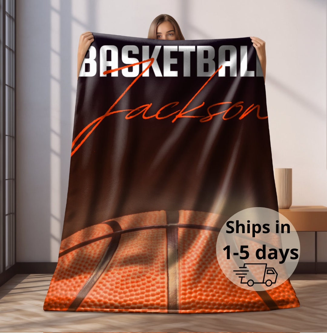 Personalized Basketball Blanket, Basketball Plush, Basketball Teenager ...