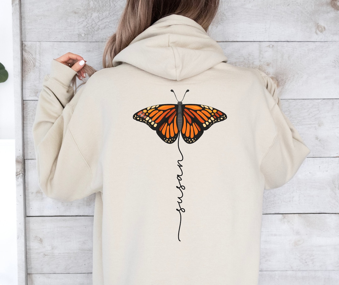 Monarch Butterfly Hoodie Butterfly Hoodie Monarch on Clothes Monarch ...