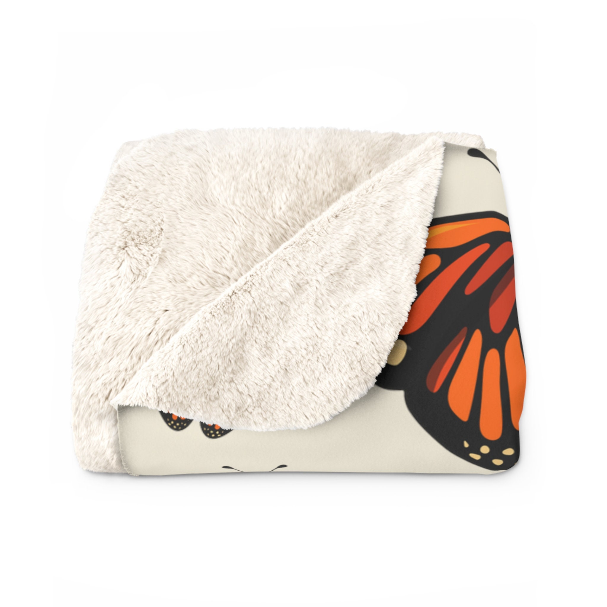 Monarch Butterfly Blanket Monarch Pattern Velveteen or Sherpa Blanket ...