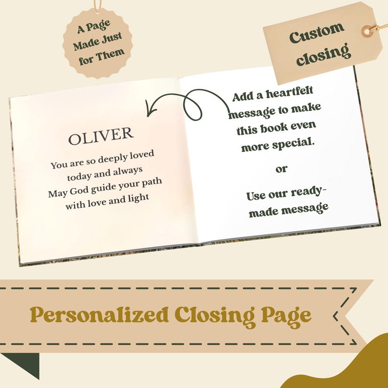 Personalized Baby Book With Name, Christian Storybook, Baptism Gift for ...