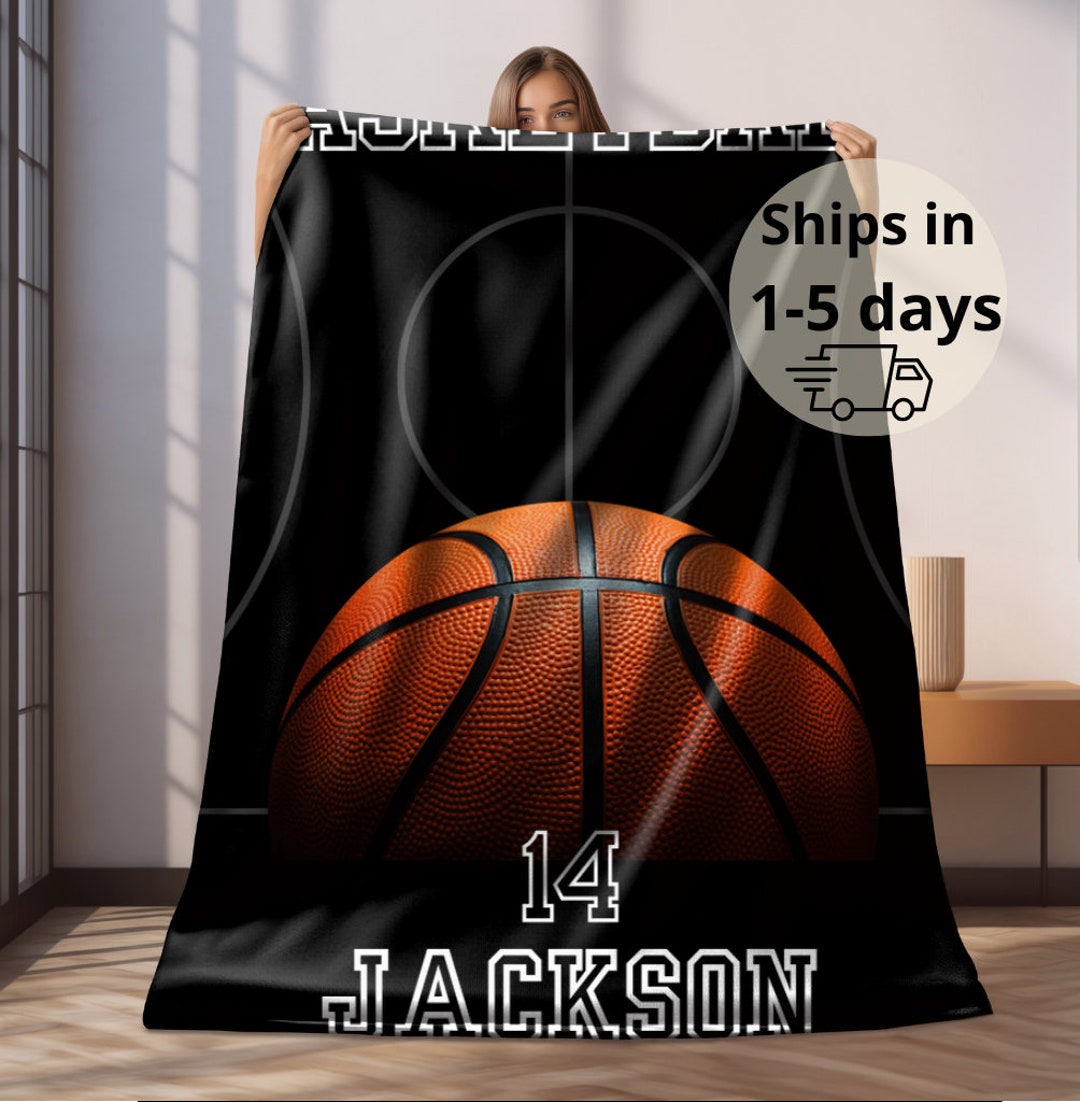 Personalized Basketball Blanket, Basketball Plush, Basketball Teenager ...