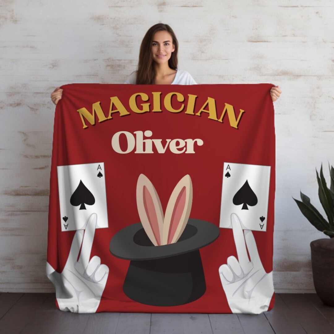 Personalized Magician Blanket Magic Blanket Magician Gift Magical Baby ...