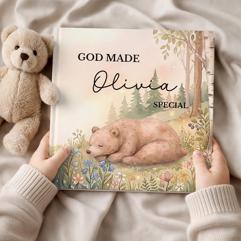 Personalized Baby Book With Name, Christian Storybook, Baptism Gift for ...
