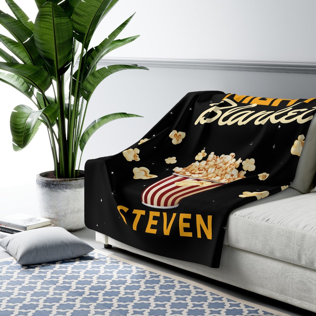 Customized Movie Night Throw Name , Movie Blanket Gift, Movie Date ...