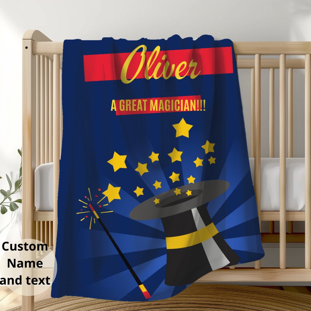 Personalized Magician Blanket Magic Blanket Magician Gift Magical Baby ...