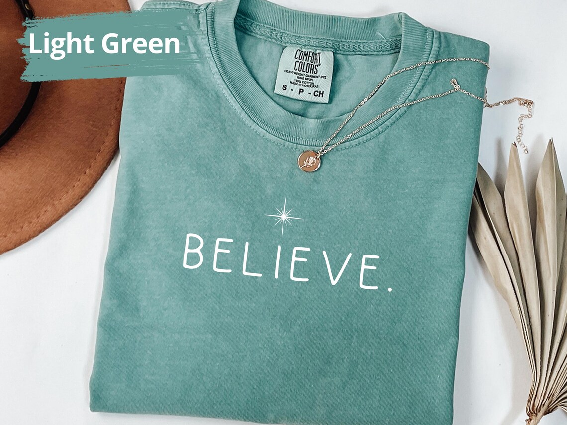 Comfort Colors Believe Christmas Shirt, Bellieving Christmas Gift, Xmas ...