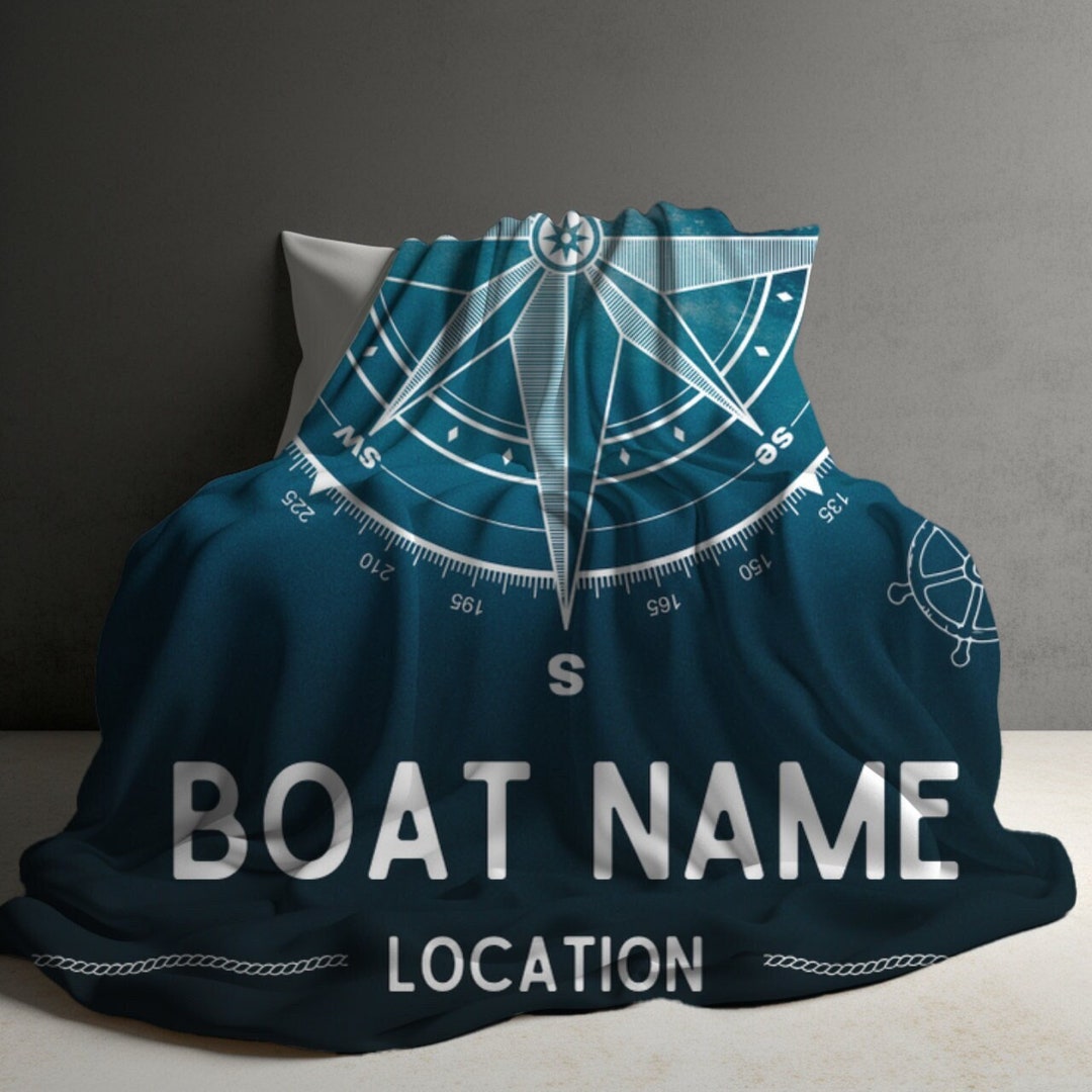 Personalized Boat Blanket With Name Boat Accessories Boat Gift Boat ...