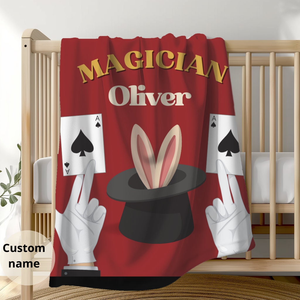 Personalized Magician Blanket Magic Blanket Magician Gift Magical Baby ...
