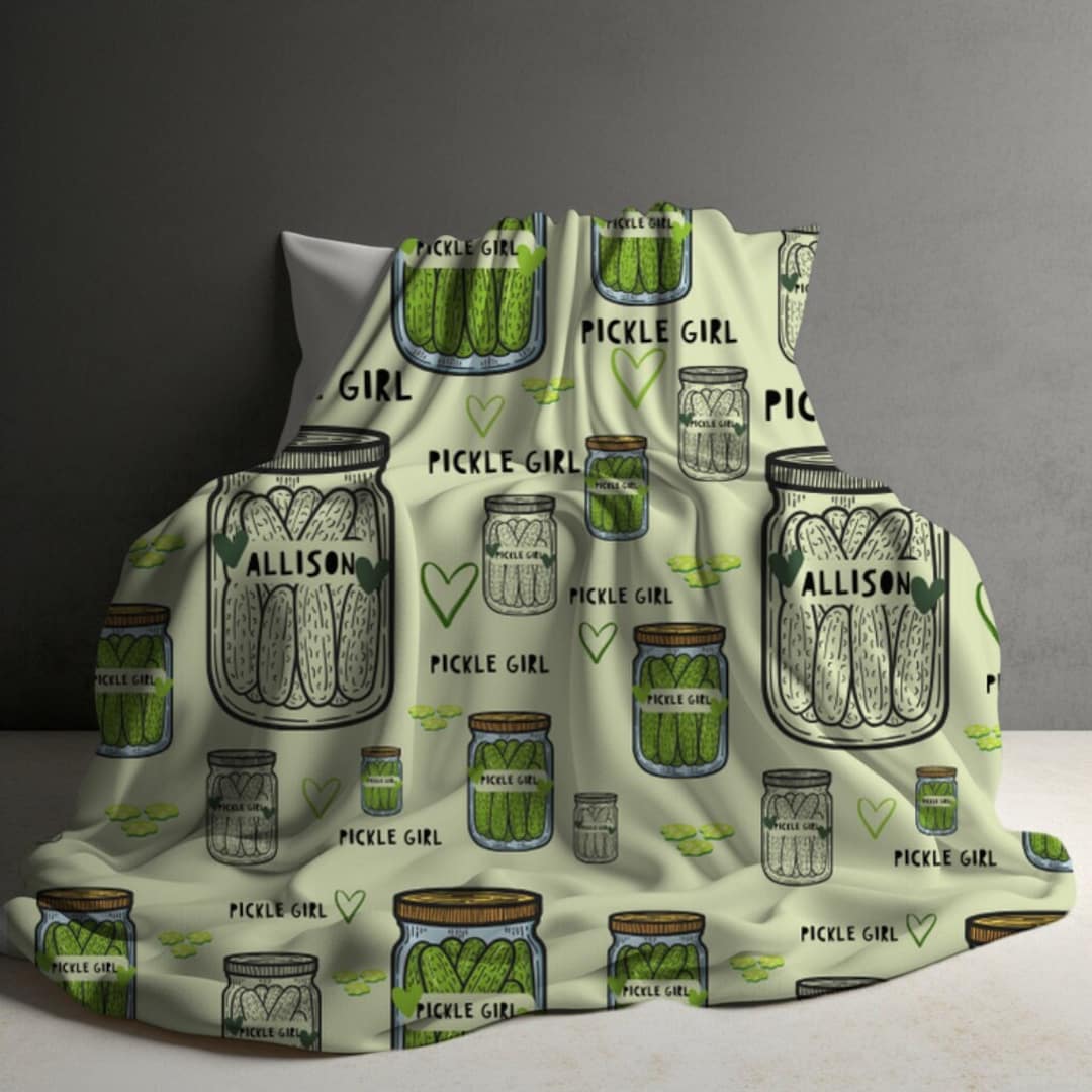 Customized Pickle Name Blanket Pickle Lover Blanket Gift Funny Blanket ...
