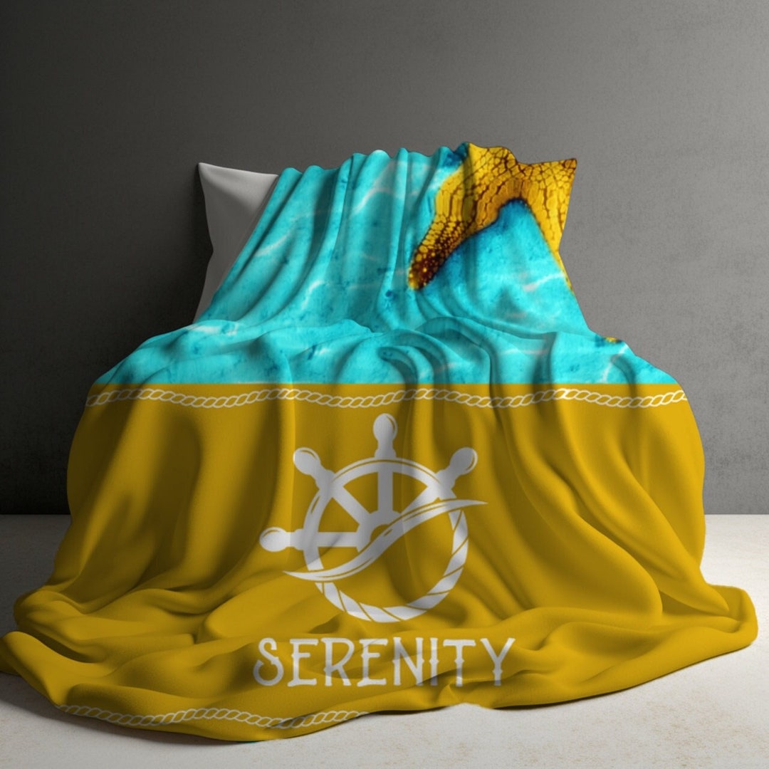 Personalized Boat Blanket With Ocean Pic Boat Accessories Boat Captain ...