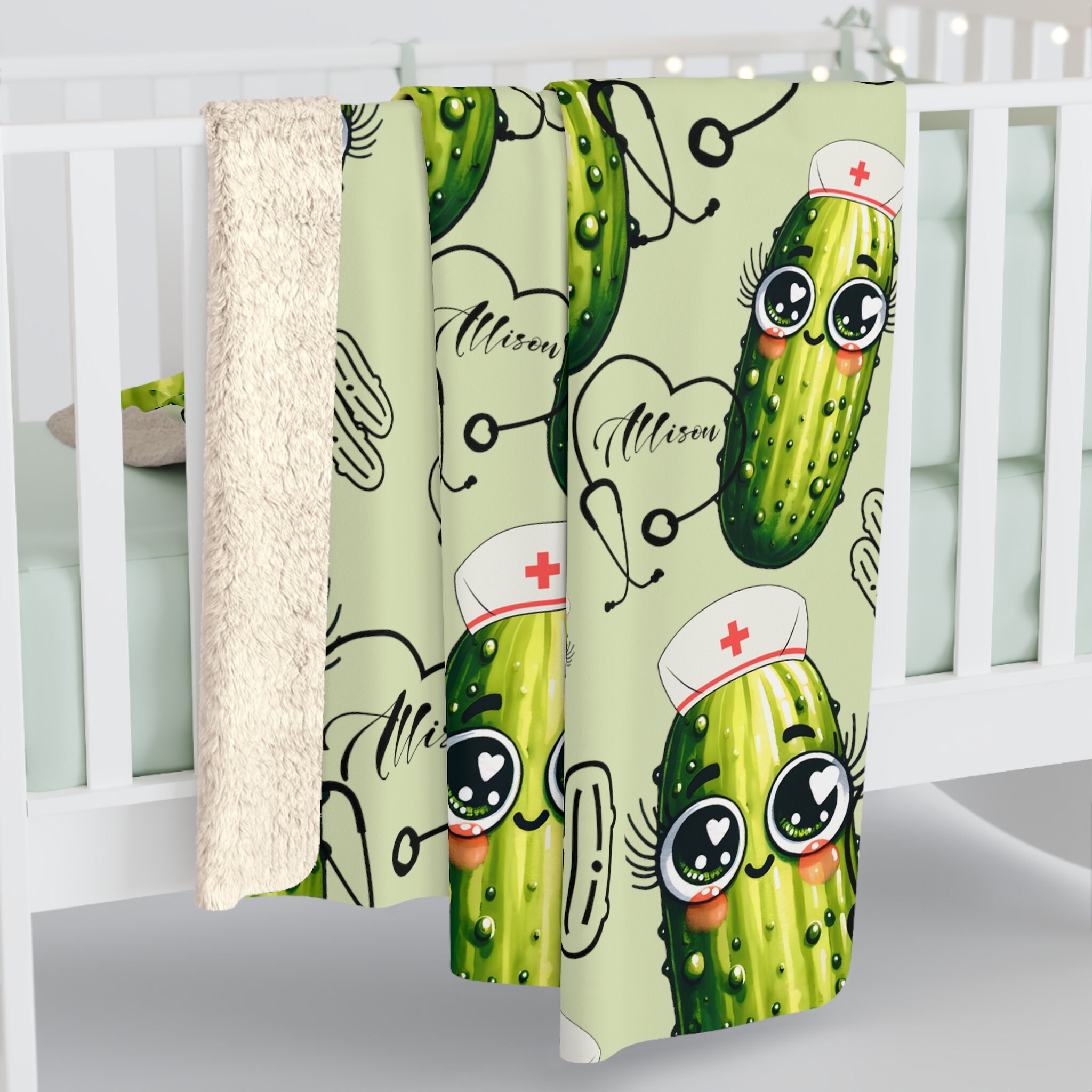 Nurse Pickle Name Blanket Pickle Lover Blanket Gift for Nurse Nurse ...