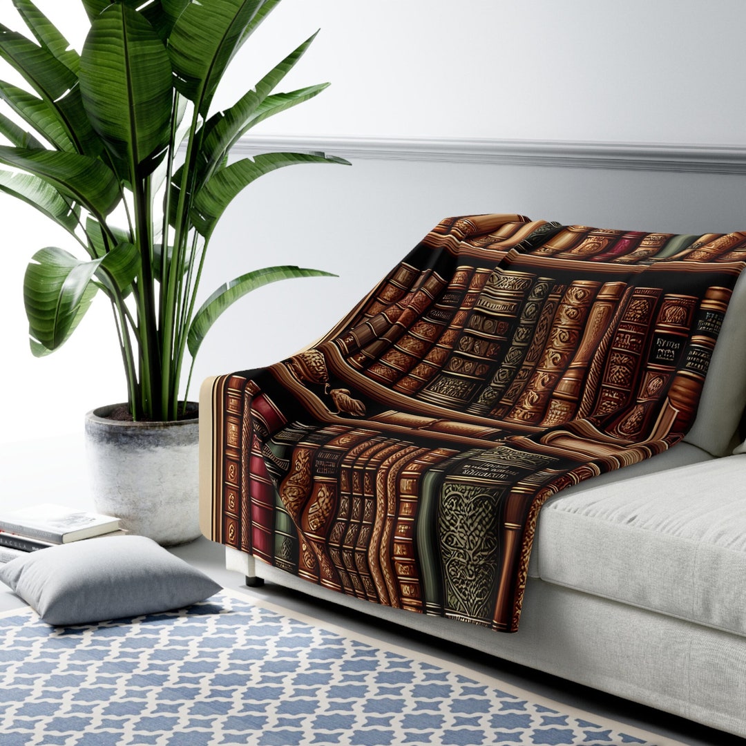 Dark Academia Throw for Book Nook,dark Decor Witches Bookshelf Throw ...
