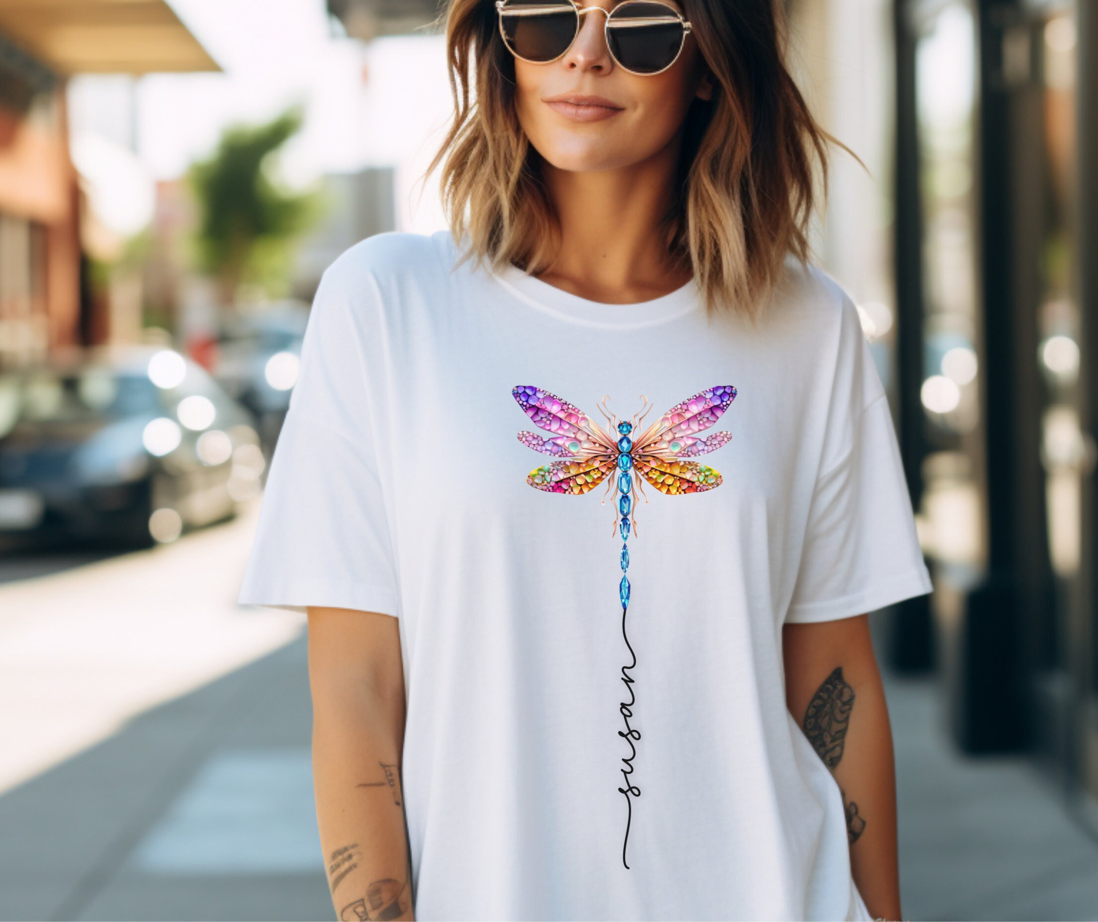 Dragonfly Custom Name Shirt Personalized Dragonfly Sweatshirt Vintage ...