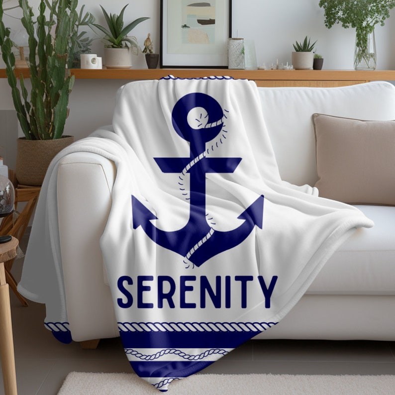 Personalized Boat Blanket, New Boat Owner Gift, Father Days Gift Custom ...