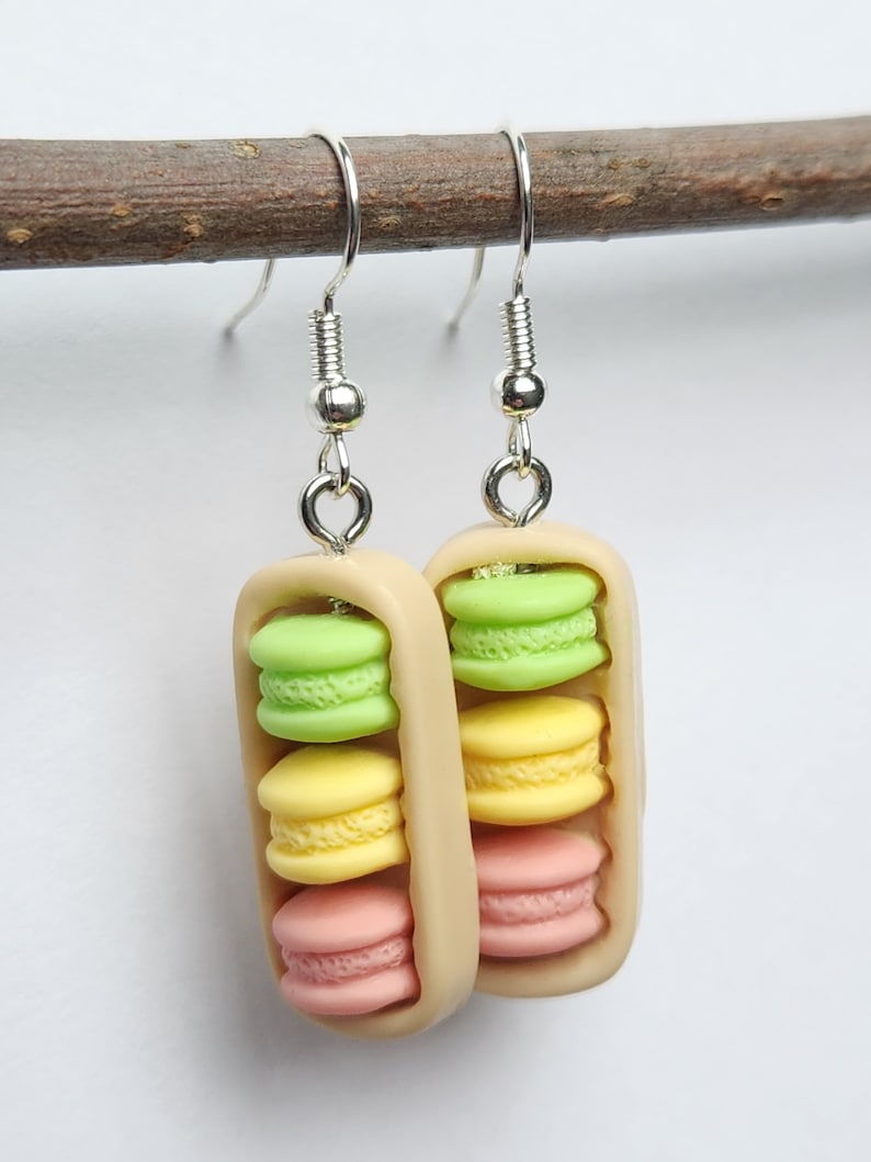 Macaron Earrings, Food Earrings, Unique Earrings, Funny Earrings, Funky ...