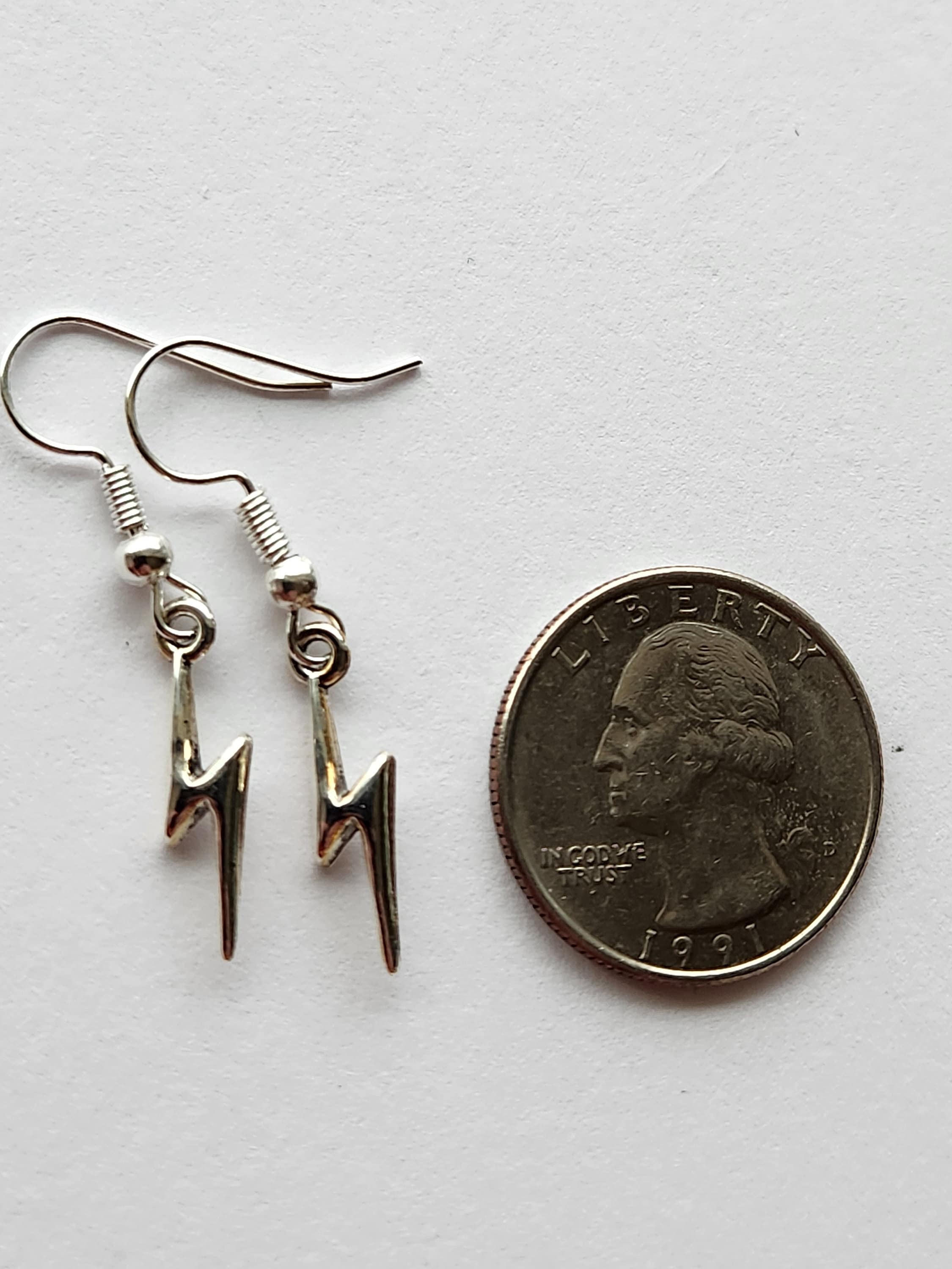 Lightning Bolt Earrings, Lightning Earrings, Unique Earrings, Silver ...