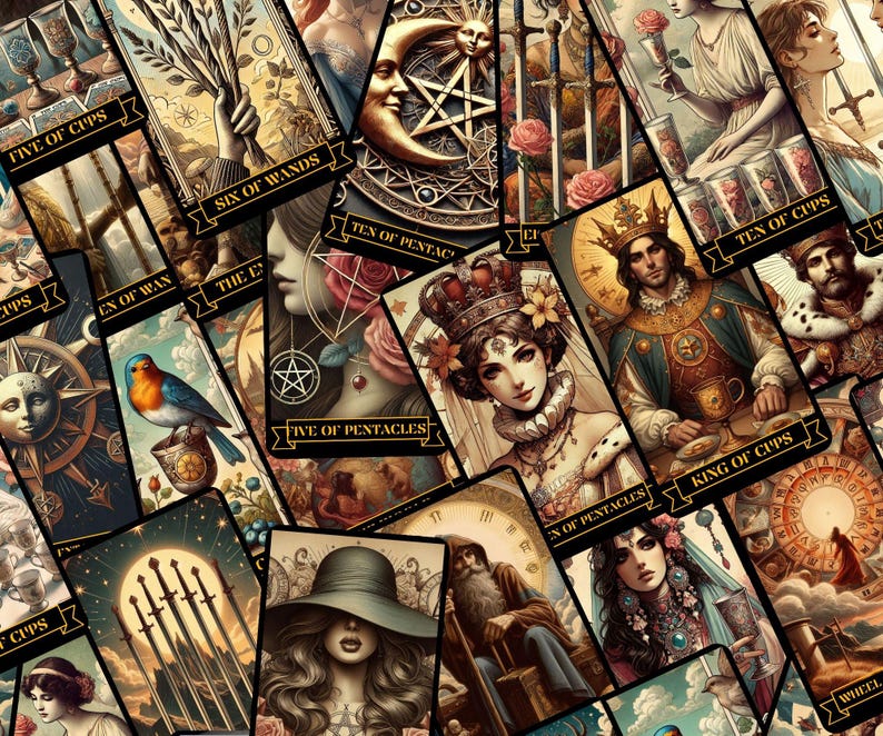 Vintage Medusa Tarot Deck: 78 Mystical Cards With Pouch - Etsy
