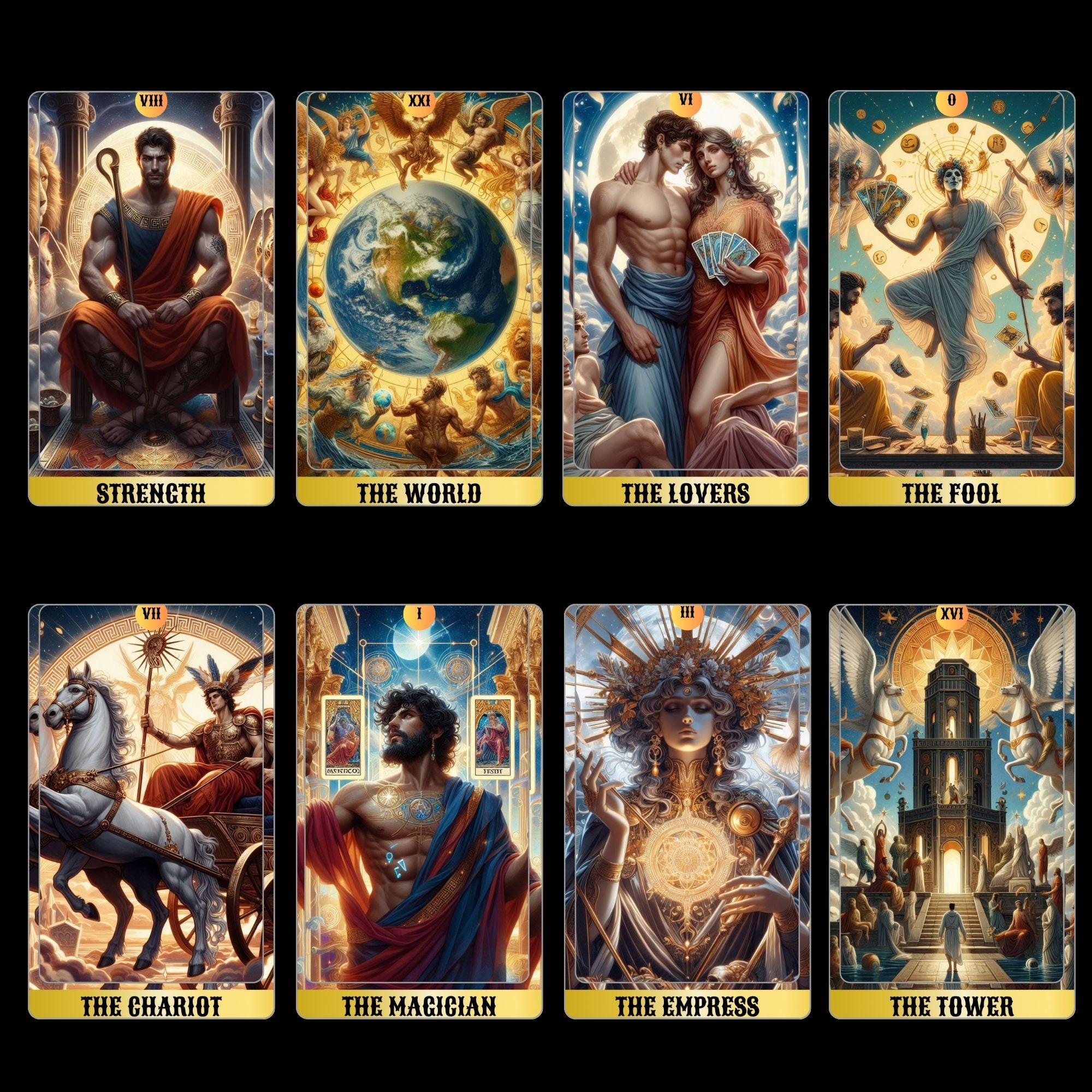 78 Greek God Tarot Cards: Printable Oracle Deck (PNG) - Etsy