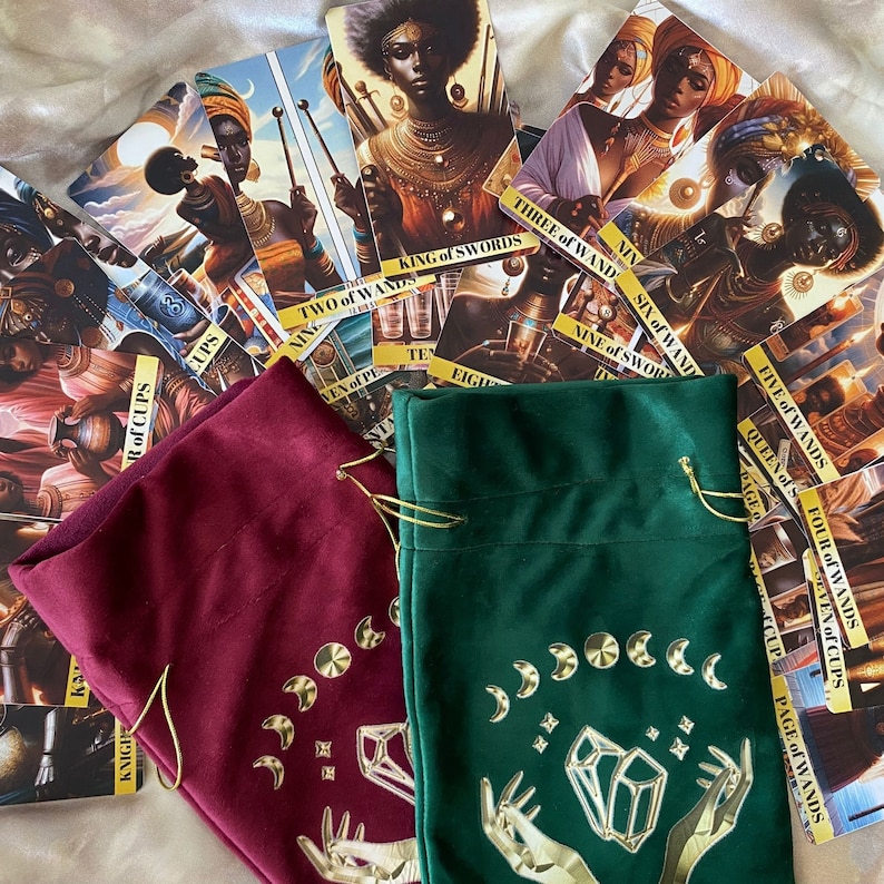 African Woman Tarot Deck: 78 Afro Art Cards With Pouch - Etsy