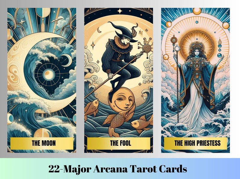Printable Ocean Tarot Deck: 22 Major Arcana Cards (digital Download) - Etsy