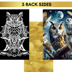 78 Tarot Cards Deck, Owl Theme 78 Tarot Cards, Printable Tarot Deck ...