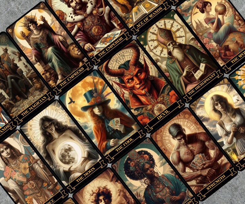 Vintage Medusa Tarot Deck: 78 Mystical Cards With Pouch - Etsy