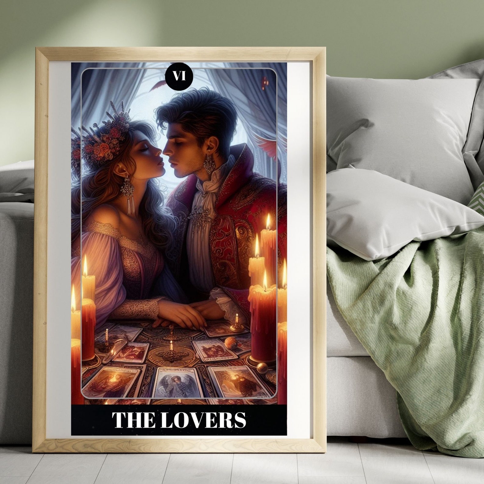 78 Tarot Cards Deck, Candle Tarot Cards, Printable Oracle Deck, Digital ...