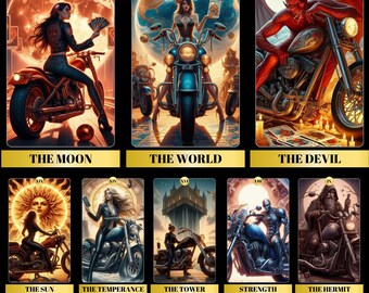 78 Tarot Cards Deck, Printable 78 Anime Cat Tarot Cards Cute Feline ...